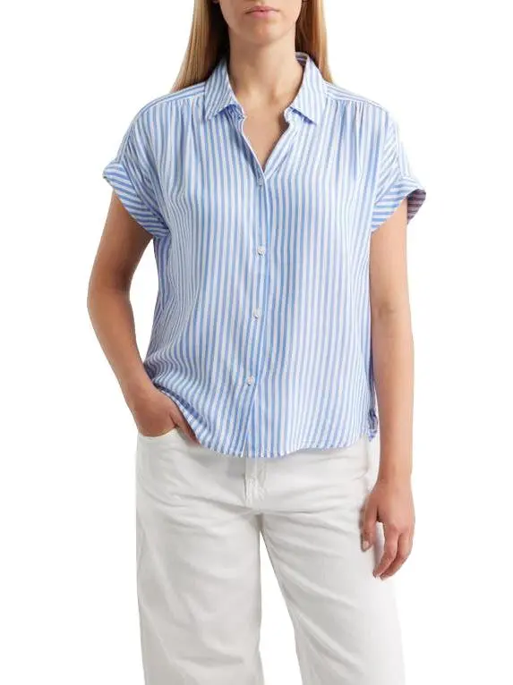 BEACHLUNCHLOUNGE Darby Short Sleeve Shirt - Blue Ice