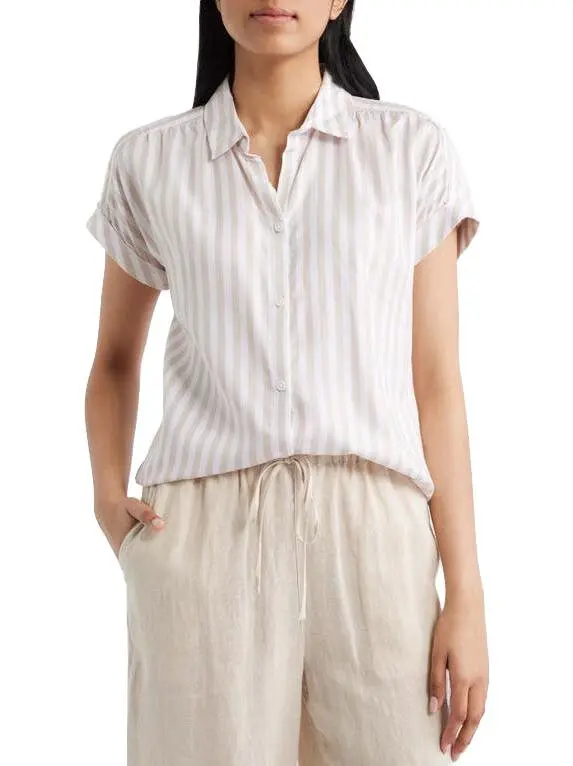 BEACHLUNCHLOUNGE Darby Short Sleeve Shirt - Madeleine