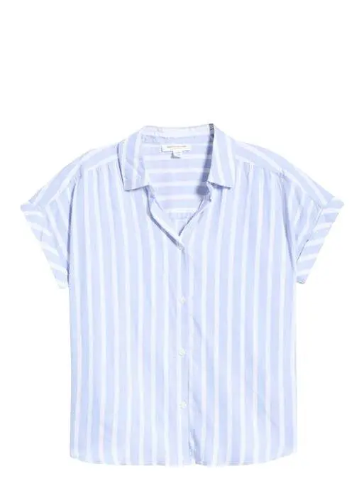 BEACHLUNCHLOUNGE Darby Short Sleeve Shirt - Prisma Blue
