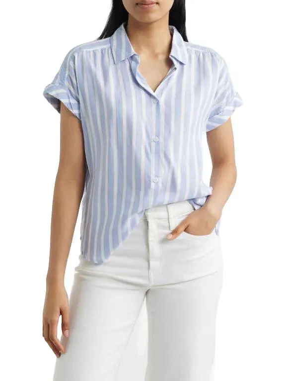 BEACHLUNCHLOUNGE Darby Short Sleeve Shirt - Prisma Blue
