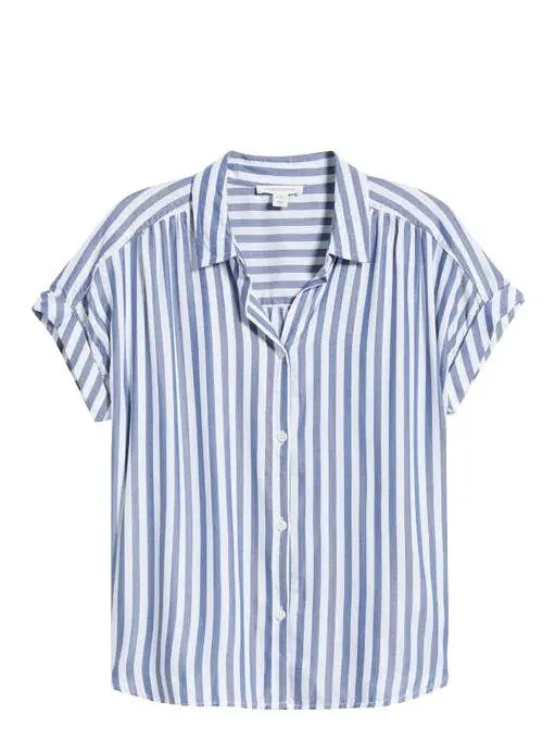 BEACHLUNCHLOUNGE Darby Short Sleeve Shirt - Sailor Blue