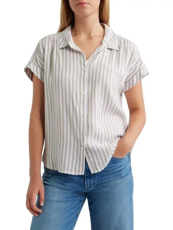 BEACHLUNCHLOUNGE Darby Short Sleeve Shirt - Sandy Shore