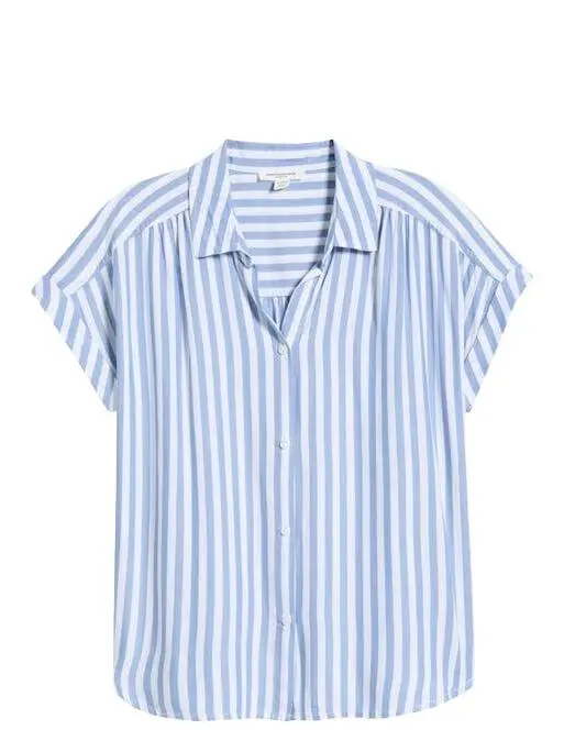 BEACHLUNCHLOUNGE Darby Short Sleeve Shirt - Slate Blue