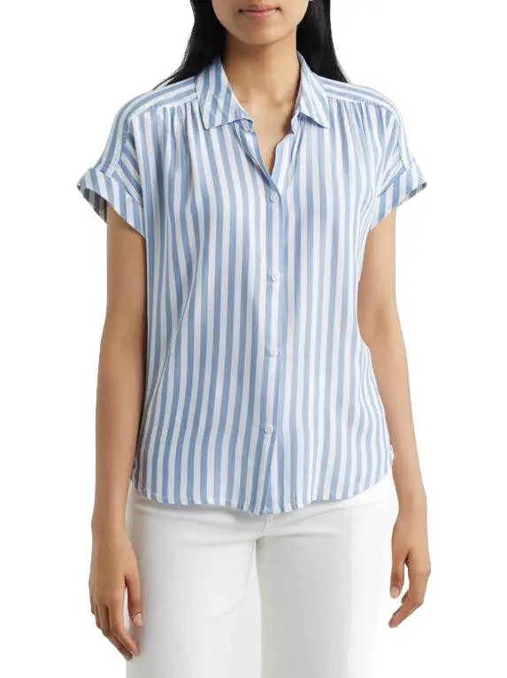 BEACHLUNCHLOUNGE Darby Short Sleeve Shirt - Slate Blue