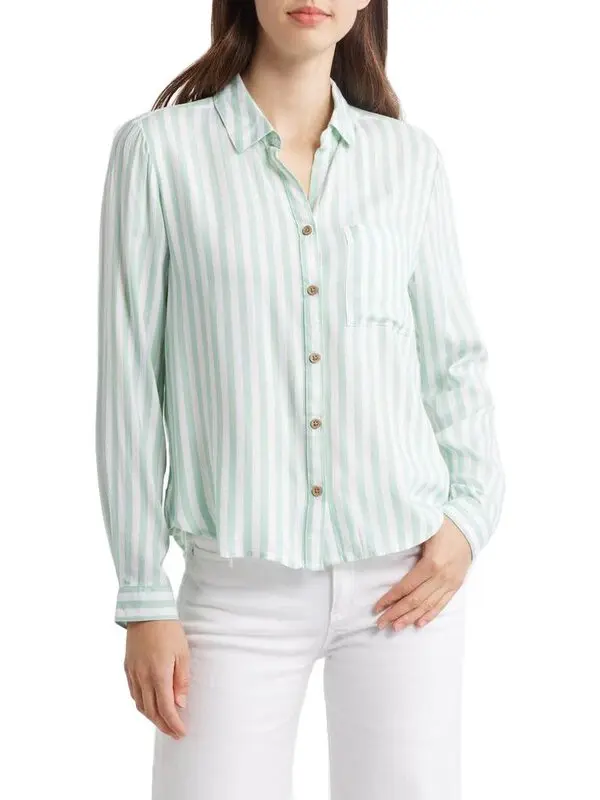 BEACHLUNCHLOUNGE Candace Striped Button-up Shirt - Deja Vu