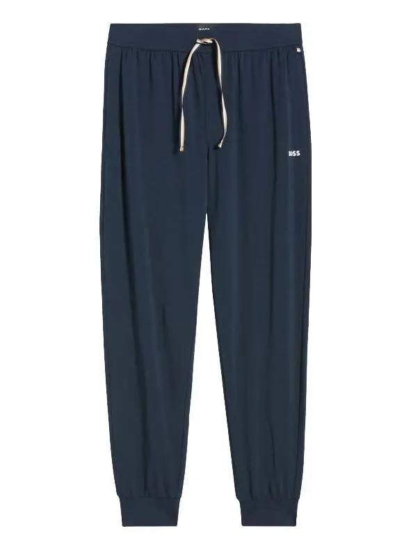 BOSS Unique Stretch Cotton Pajama Joggers - Dark Blue