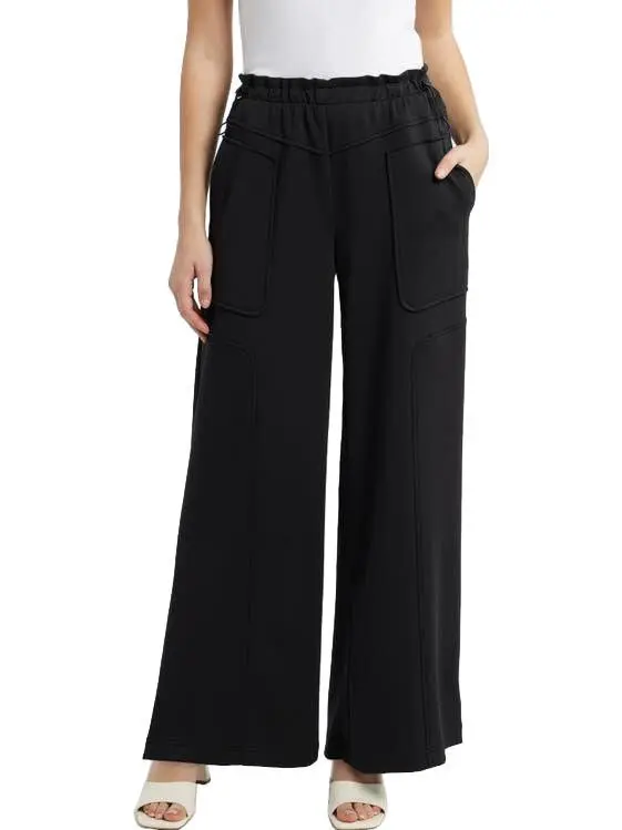 Wit & Wisdom Skyrise Pull-on Wide Leg Pants - Black