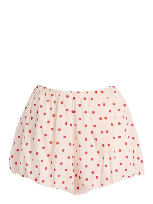 Posse Aurelia Polka Dot Shorts - White
