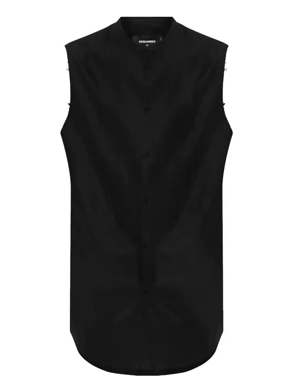 Dsquared2 Sleeveless Cotton Shirt - Black