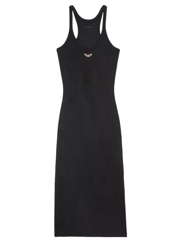 Zadig&Voltaire Fine-ribbed Midi Dress - Black