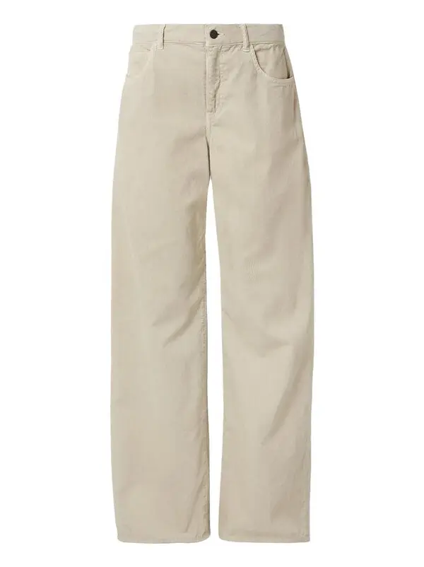 THE ROW Eglitta Cotton-corduroy Pants - Ecru