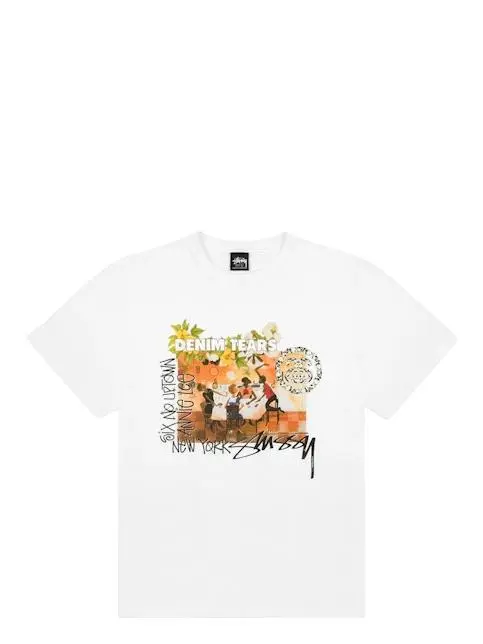 DENIM TEARS X Stussy Annie Lee Artist Tee Shirt - White