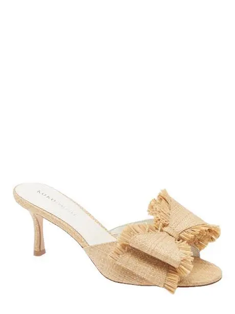 KOKO + PALENKI Kyra Raffia Slide Sandal - Natural Raffia