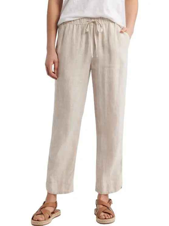 Caslon Tapered Linen Pants - Flax