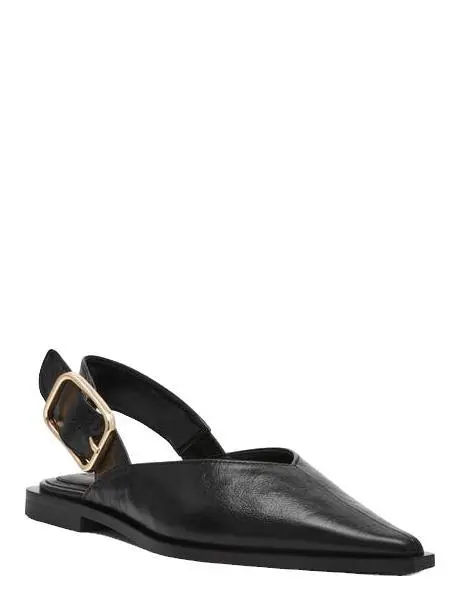 Steve Madden Shay Slingback Flats - Black Leat