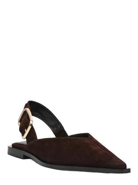 Steve Madden Shay Slingback Flats - Brown Sued