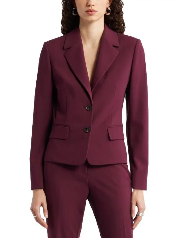 Nordstrom The Hanna Slim Fit Blazer - Burgundy Royale