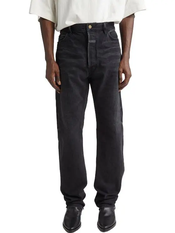 Fear Of God Five-pocket Straight-leg Jeans - Black
