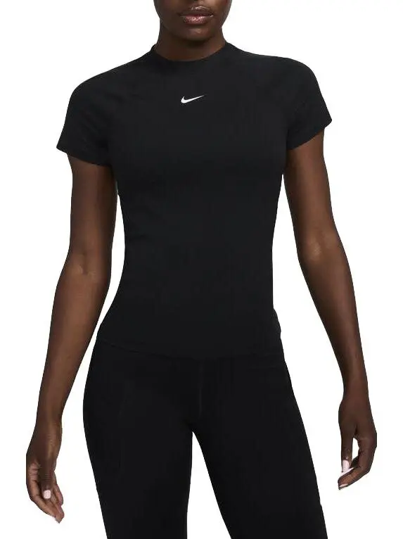 Nike Pro Dri-fit Short Sleeve Top - Black/white