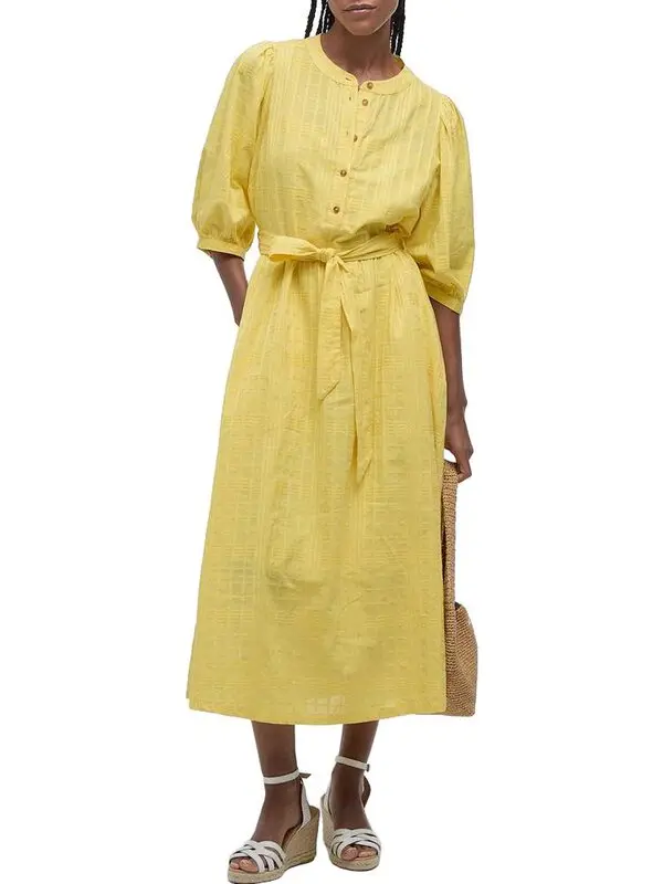 Barbour Heidi Cotton Midi Dress - Sunray Yellow