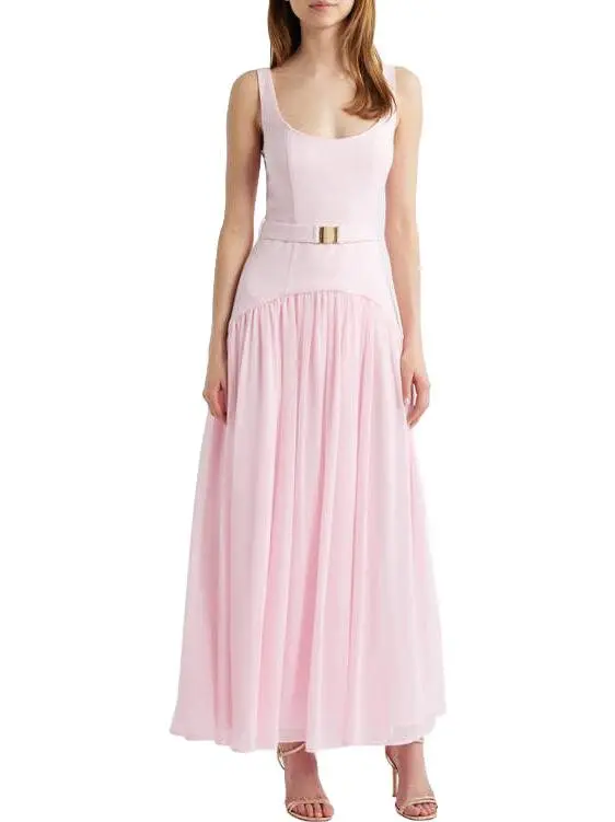HUTCH Drop Waist Sleeveless Maxi Dress - Pink