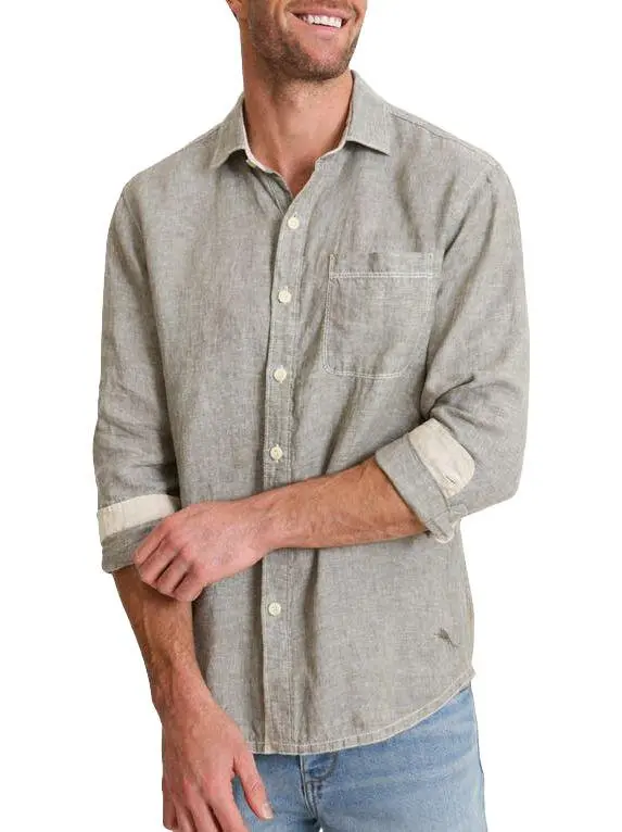 Tommy Bahama Paradise Breezer Linen Shirt - Tea Leaf