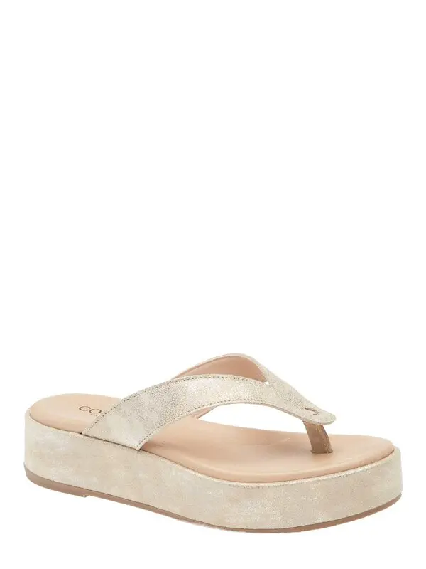 Cordani Kendra Platform Flip Flop - Soft Gold