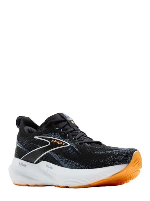 Brooks Glycerin 22 Lace-up Athletic Sneakers - Black/country Blue/orange Pop
