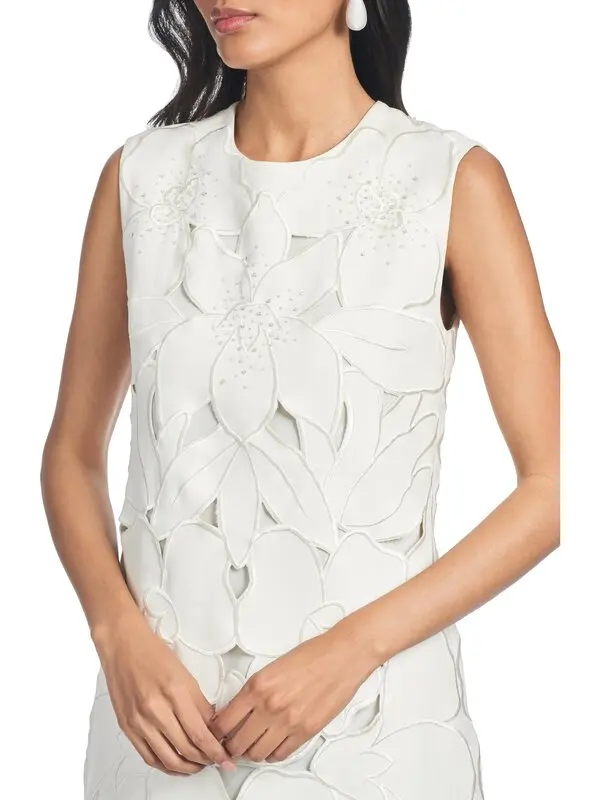 Sachin & Babi Mitzi Mini Dress With Floral Laser-cut Detail - Ivory