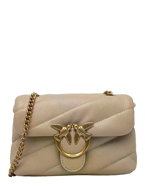 Pinko Love Puff Crossbody Bag - Neutrals