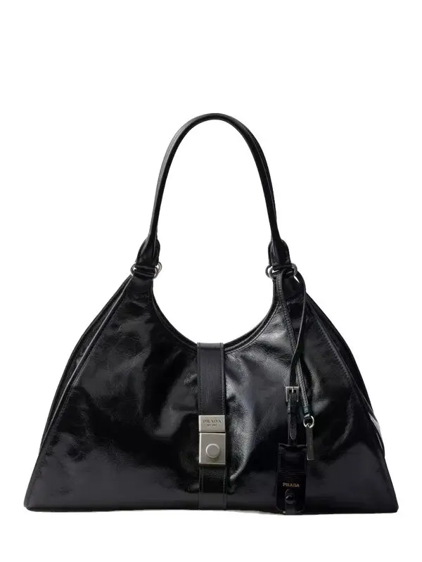 Prada Leather Tote Bag - Black