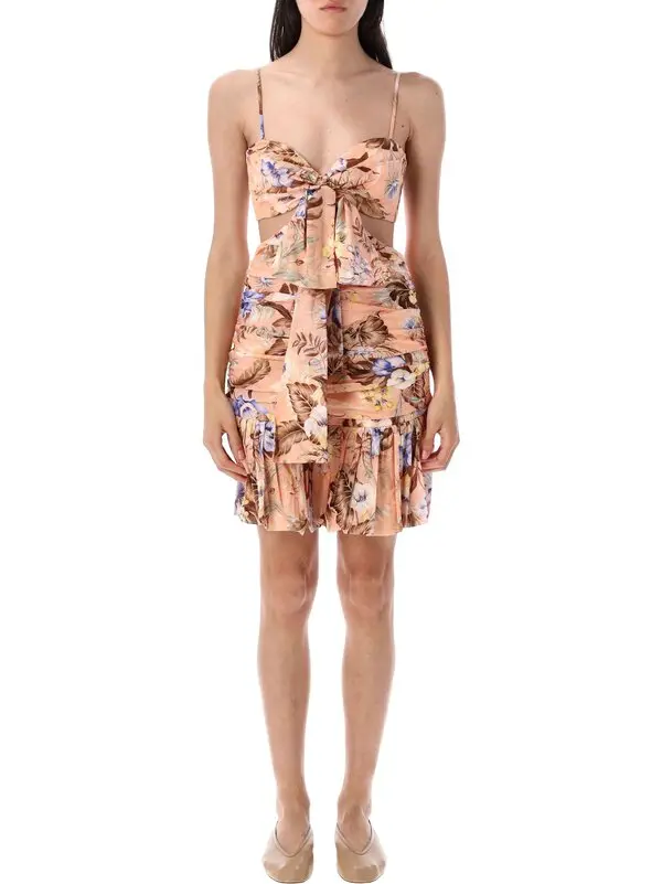 Zimmermann Floral Dress - Peach Multi Floral