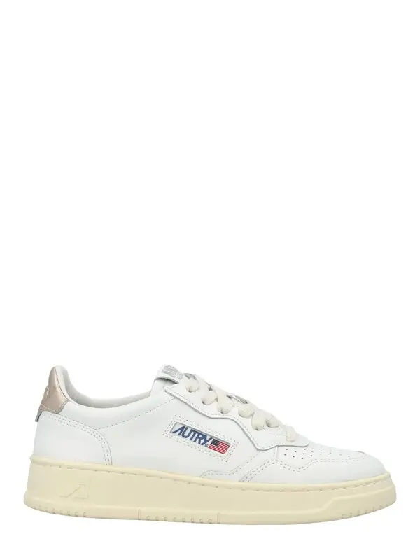 AUTRY Leather Medalist Low Sneakers - Bianco