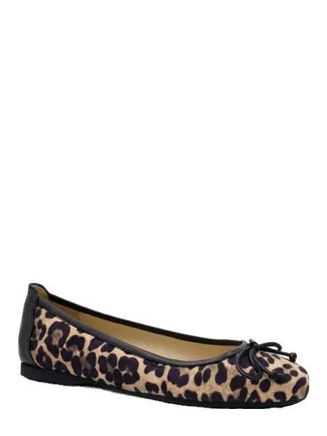 AMALFI BY RANGONI Dana Leopard Print Ballet Flat - Leopard/ Black Parmasoft Trim