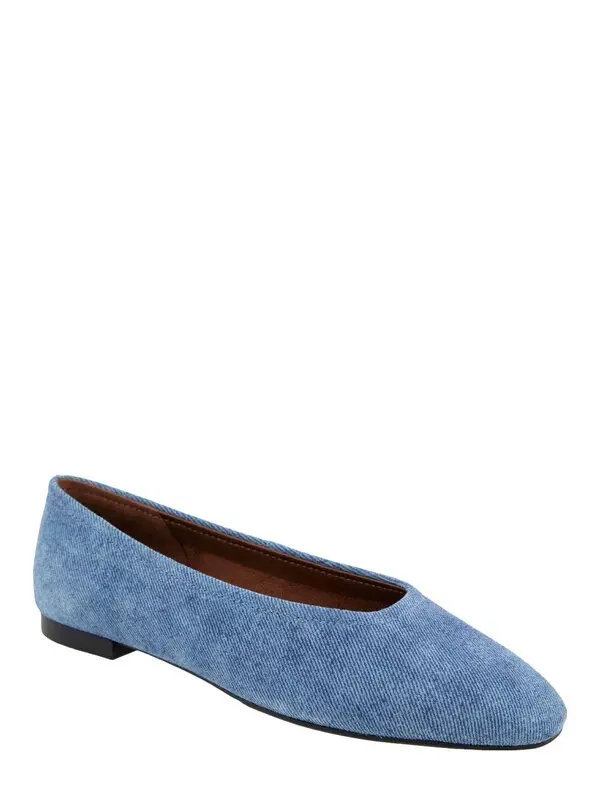 Aerosoles Amelie Ballet Flat - Blue Jean Denim Suede