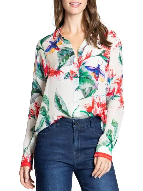 APNY Printed Button-up Shirt - Red Multi