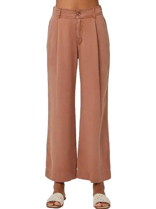 Bella Dahl Marina Pleated Wide Leg Pants - Sandal Brown