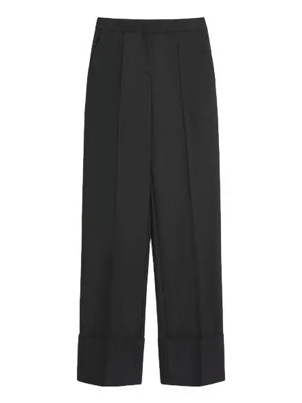 Valentino Garavani Virgin Wool Straight-cut Pants - Black