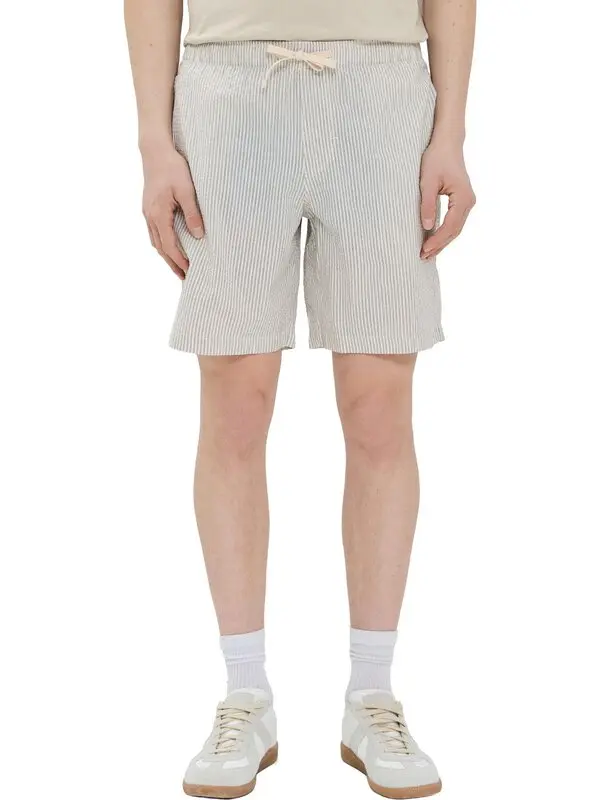 RHYTHM Seersucker Stripe Jam Shorts - Olive