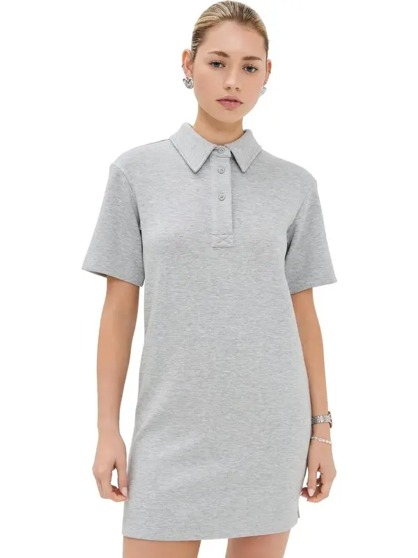 LE BOP Solene Polo Dress - Heather Grey