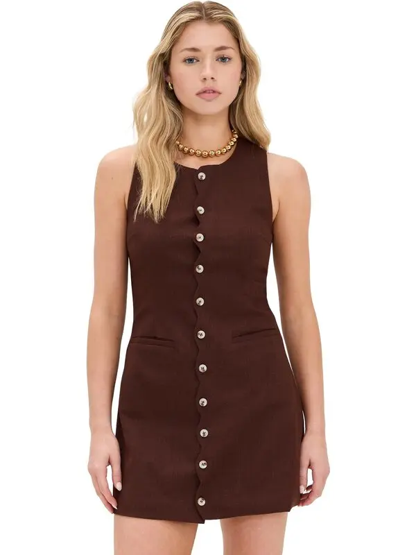 SEVEN WONDERS Stella Mini Dress - Chocolate