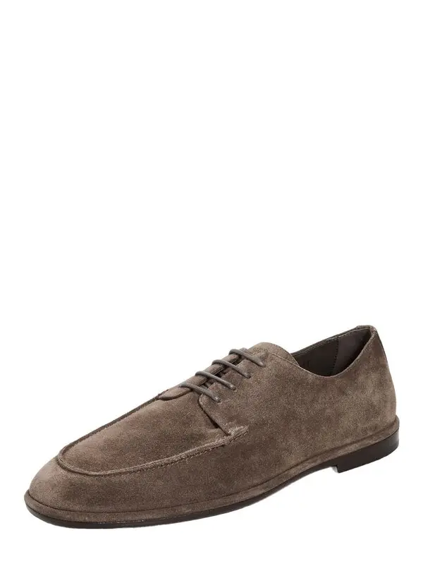 FERRAGAMO Blade Suede Derby - Concrete