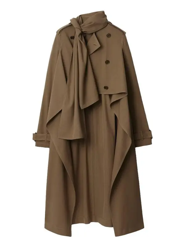 Burberry Long Silk Scarf Trench Coat - Stoat