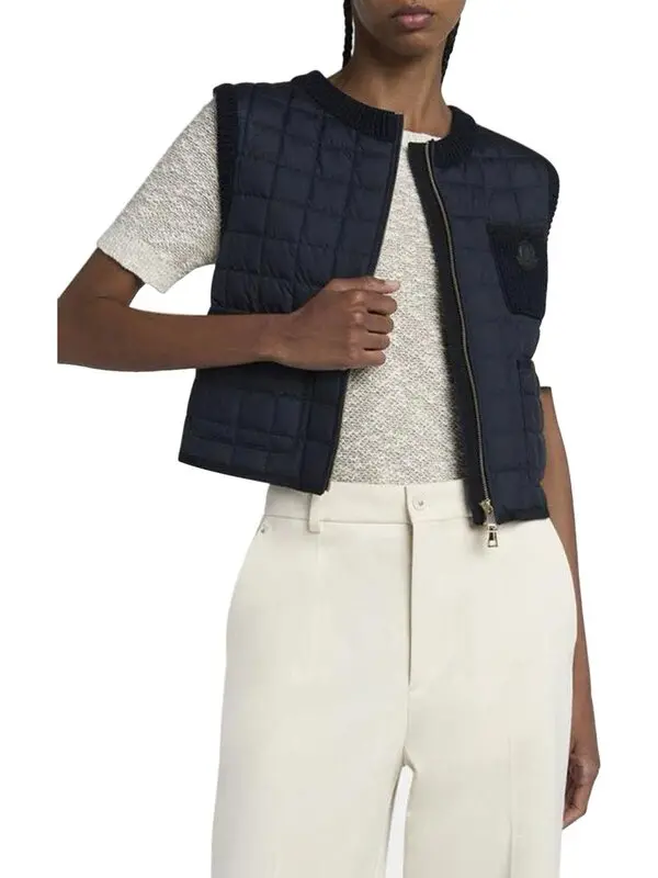 Moncler Quilted Down Vest - Navy