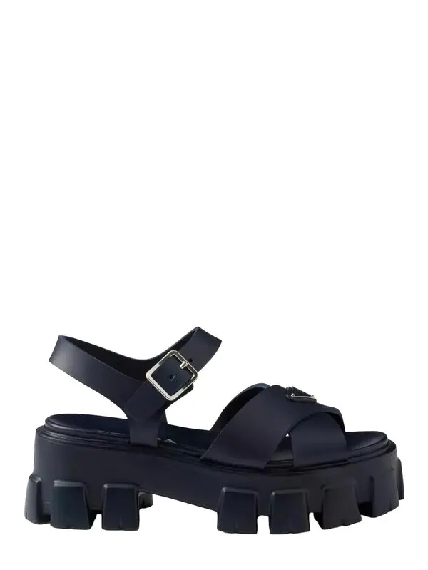 Prada 55mm Monolith Sandals - Blue