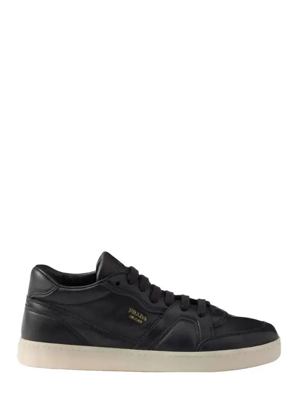 Prada Leather Sneakers - Black