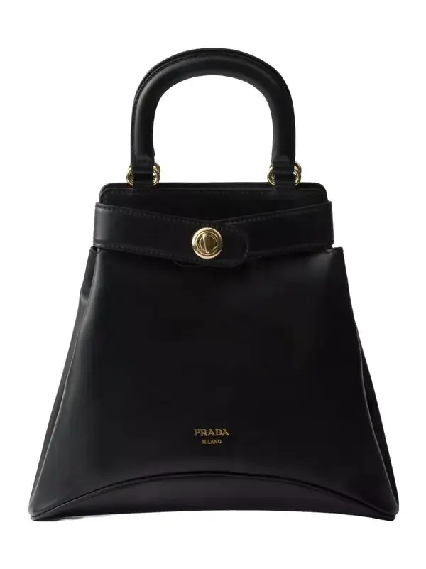 Prada Leather Tote Bag - Black