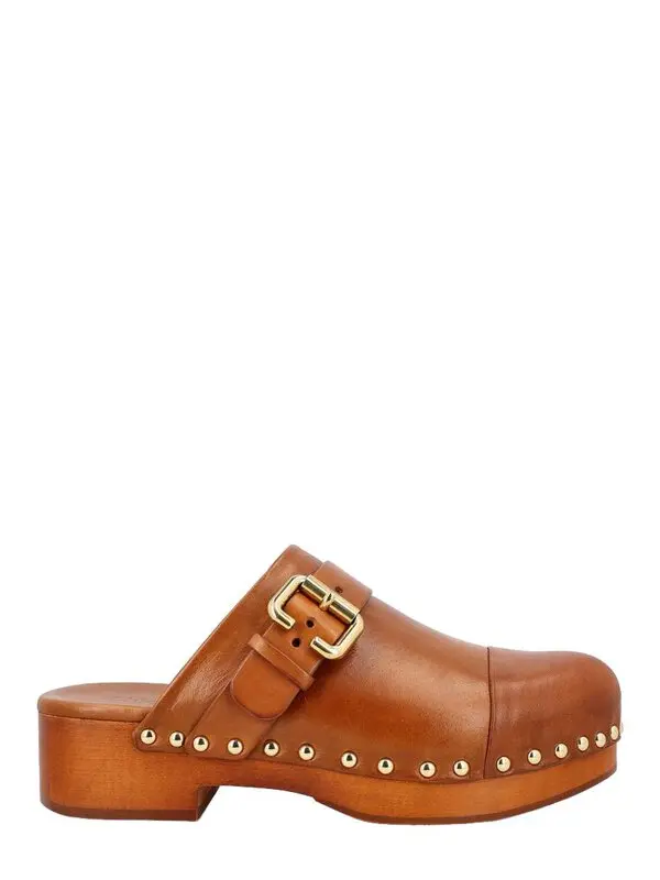Chloé Clogs - Ginger Brown
