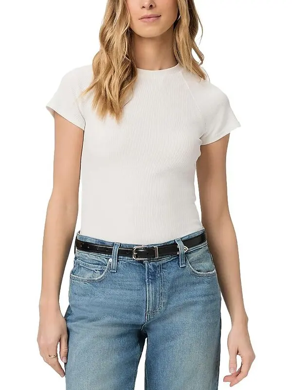 Paige Bijou Shrunken Raglan Sleeved Tee - Ivory