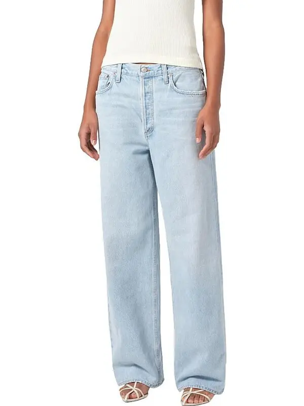 AGOLDE Low Slung Baggy Straight Leg Jeans - Spark